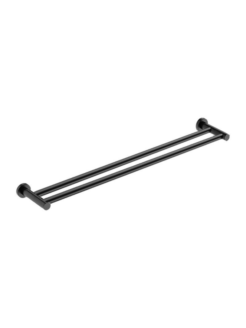 4682 Double Rail 650mm - Matt Black BAAC4682MBLK - Bathroom Bizarre