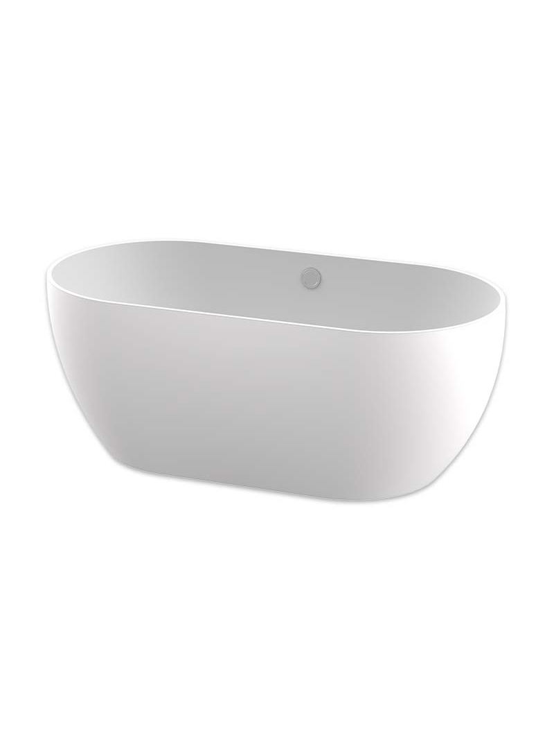 Zala White - Chrome Filler Freestanding Bath 1440 x 750 x 570mm ...