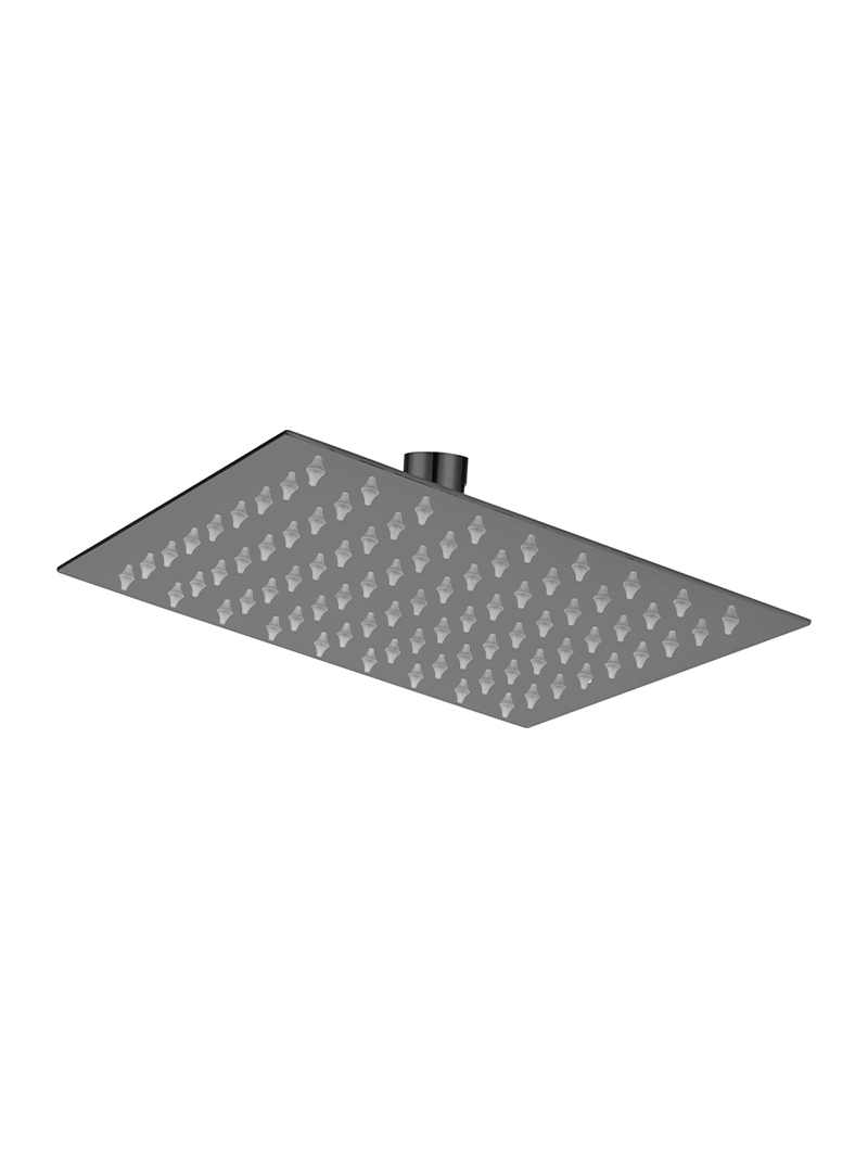 Brevik Square Shower Rose Thin 250mm - Black - Bathroom Bizarre