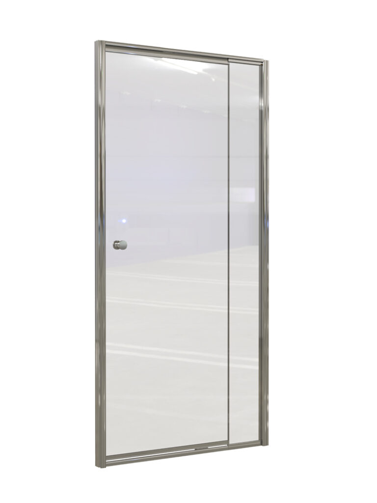 1070 Telescopic Silver / Clear Glass Pivot Door 800-1070*1860mm ...