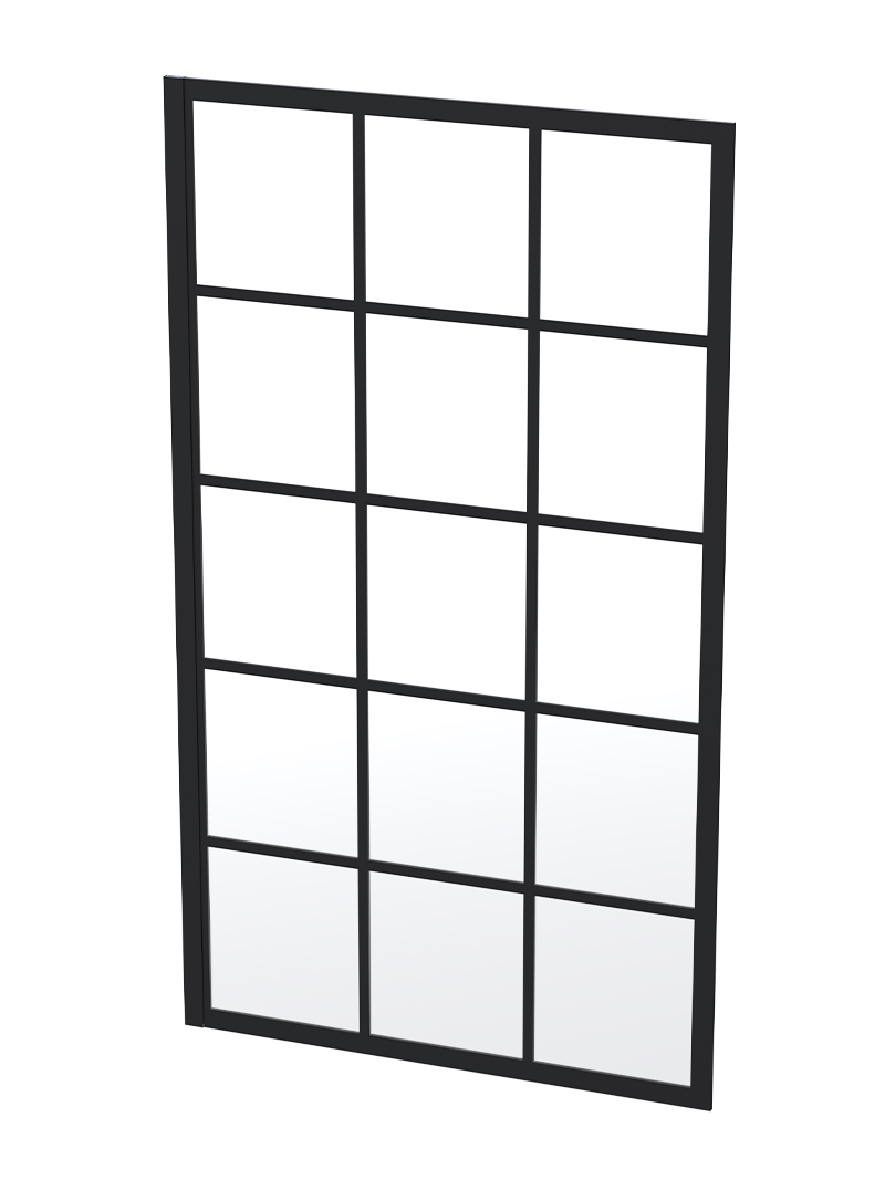 Kobe Décor Fixed Black / Clear Glass Bath Screen 800*1400mm KDBSBC ...