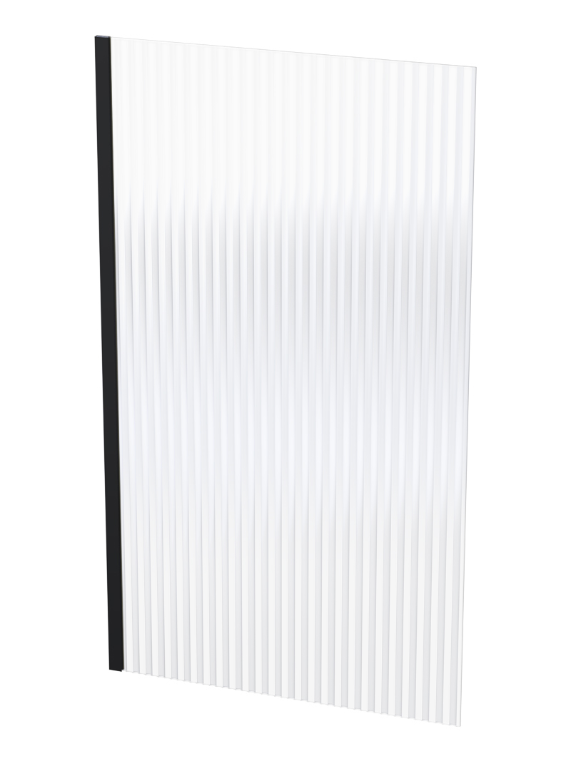 Kobe Fixed Black / Obscure Glass Bath Screen 800*1400mm KRBSCBO ...