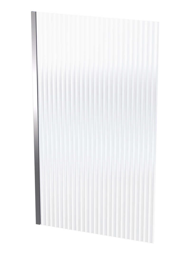 Kobe Fixed Silver / Obscure Glass Bath Screen 800*1400mm KRBSCSO ...