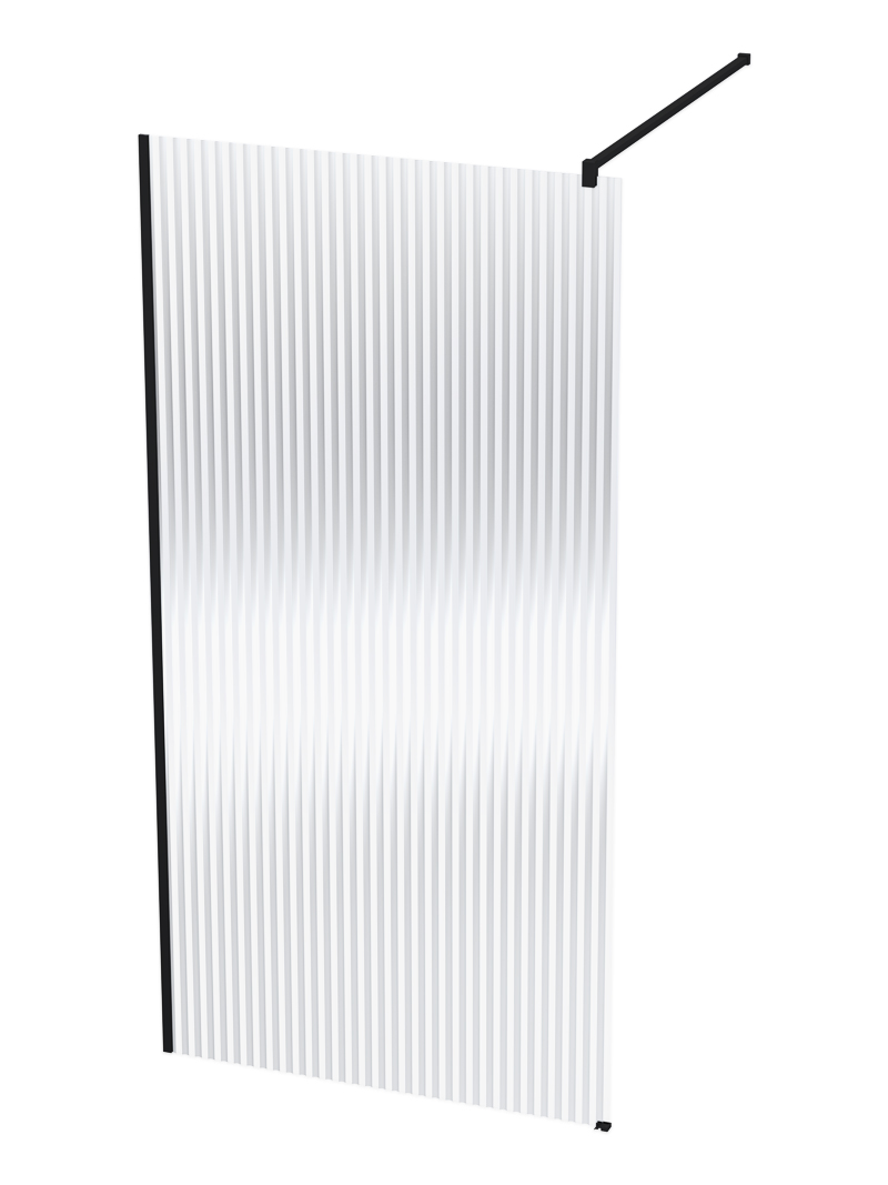 800 Optic Black / Obscure Glass Shower Screen 800*2000mm ORSWM80BO ...