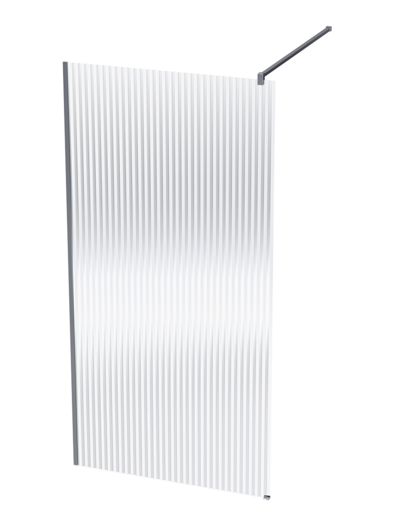 800 Optic Silver / Obscure Glass Shower Screen 800*2000mm ORSWM80SO ...